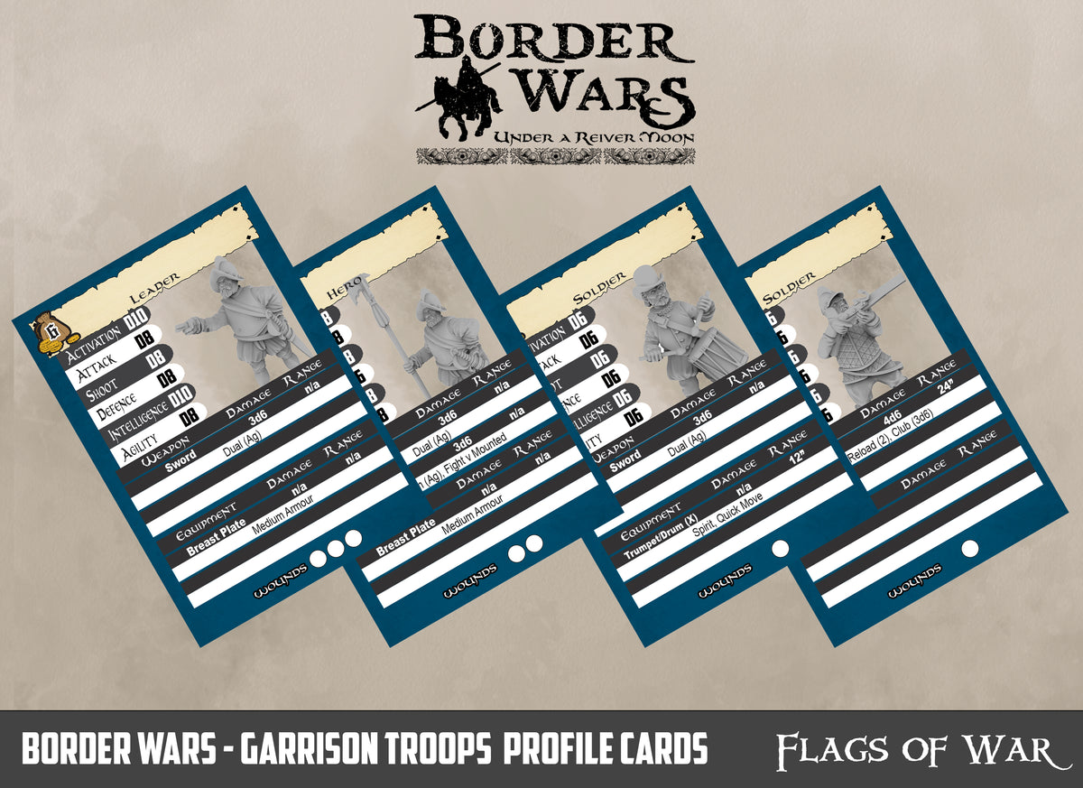 Border Wars - Garrison Troops Profile Cards – Flags of War