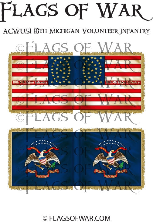 ACWU51 18th Michigan Volunteer Infantry – Flags of War