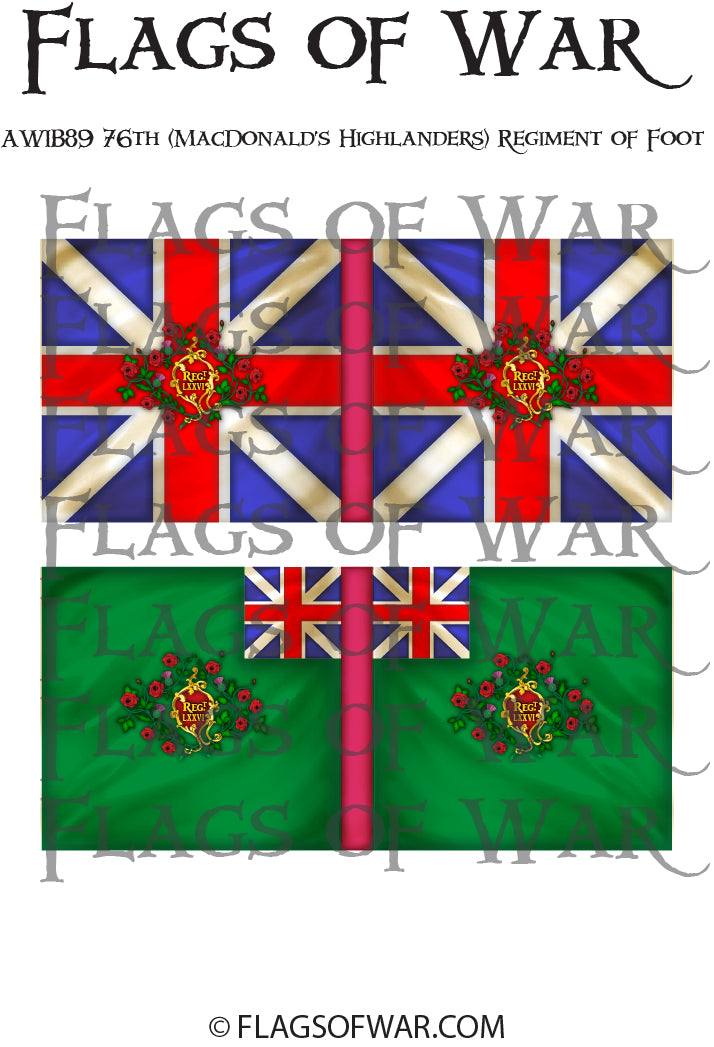AWIB89 76th (MacDonald's Highlanders) Regiment of Foot – Flags of War
