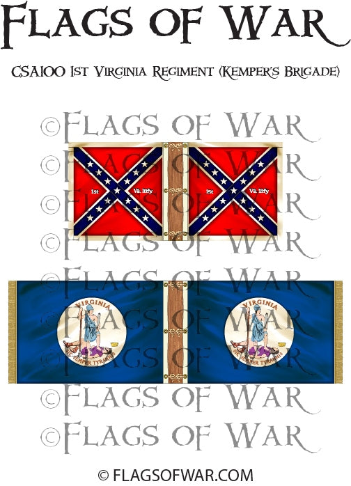 AWCC100 1st Virginia Regiment (Kemper's Brigade) – Flags of War