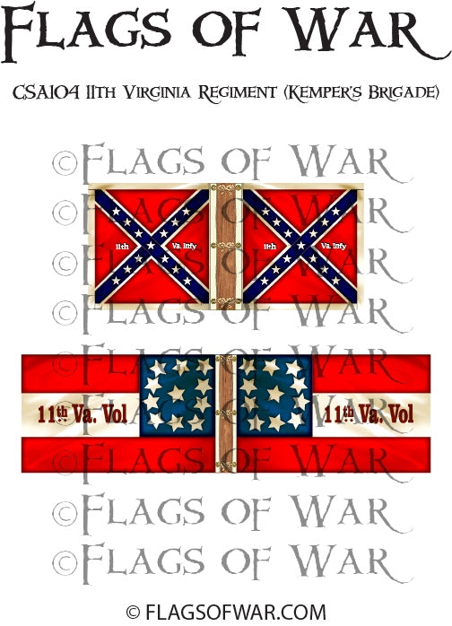 AWCC104 11th Virginia Regiment (Kemper's Brigade) – Flags of War