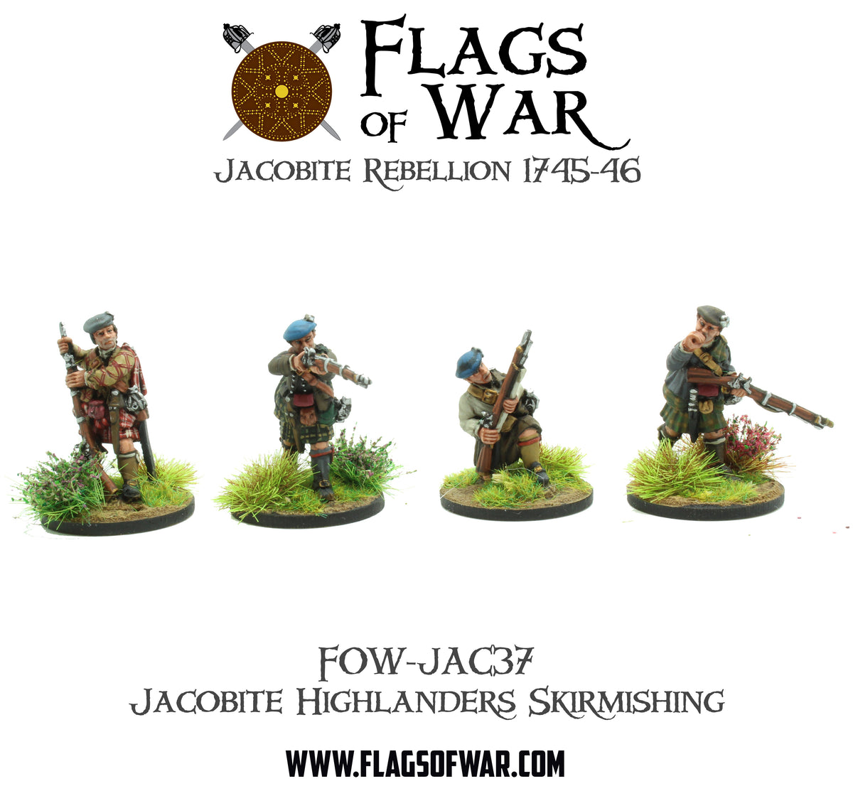 FOW-JAC37 Jacobite Highlanders Skirmishing – Flags of War