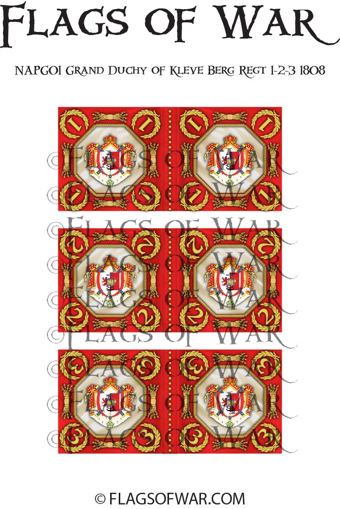 NAPG01 Grand Duchy of Kleve Berg Regt 1-2-3 1808 – Flags of War