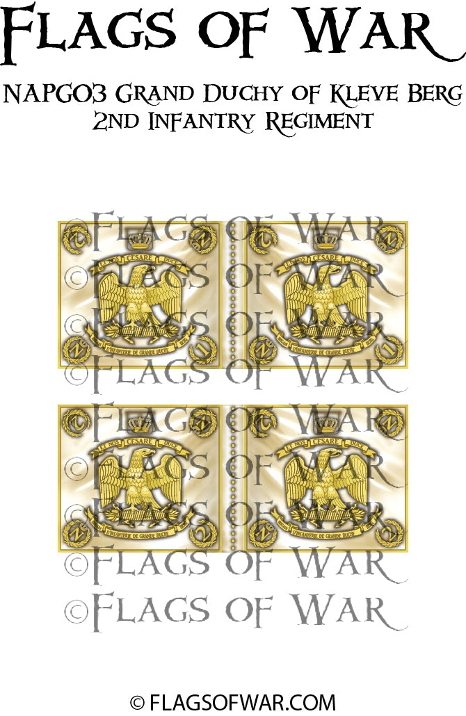 NAPG03 Grand Duchy of Kleve Berg 2nd Infantry Regiment – Flags of War