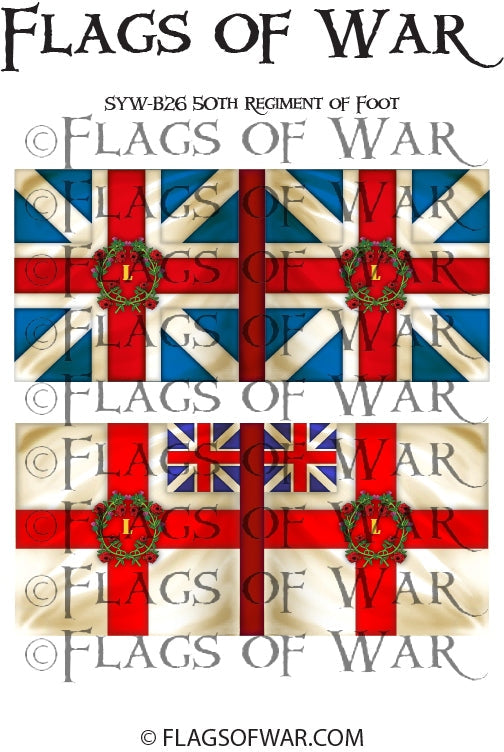 SYW-B26 50th Regiment of Foot – Flags of War