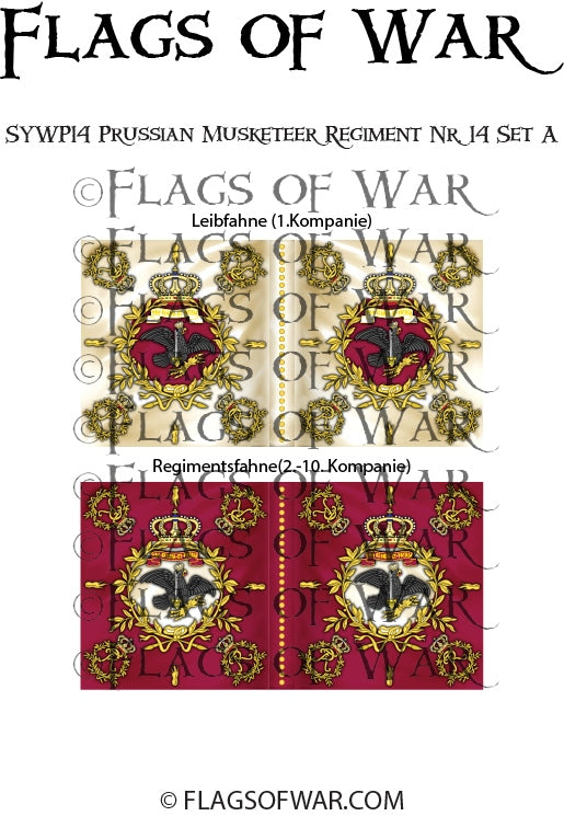 SYWP14 Prussian Musketeer Regiment Nr. 14 Set A – Flags of War