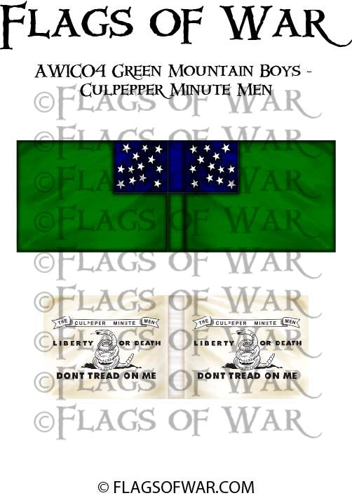 AWIC04 Green Mountain Boys - Culpepper Minute Men – Flags of War
