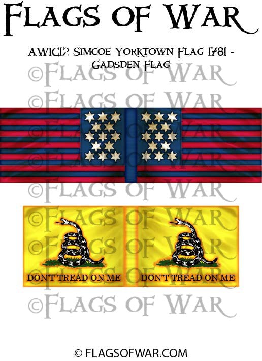 AWIC12 Simcoe Yorktown Flag 1781 - Gadsden Flag – Flags of War