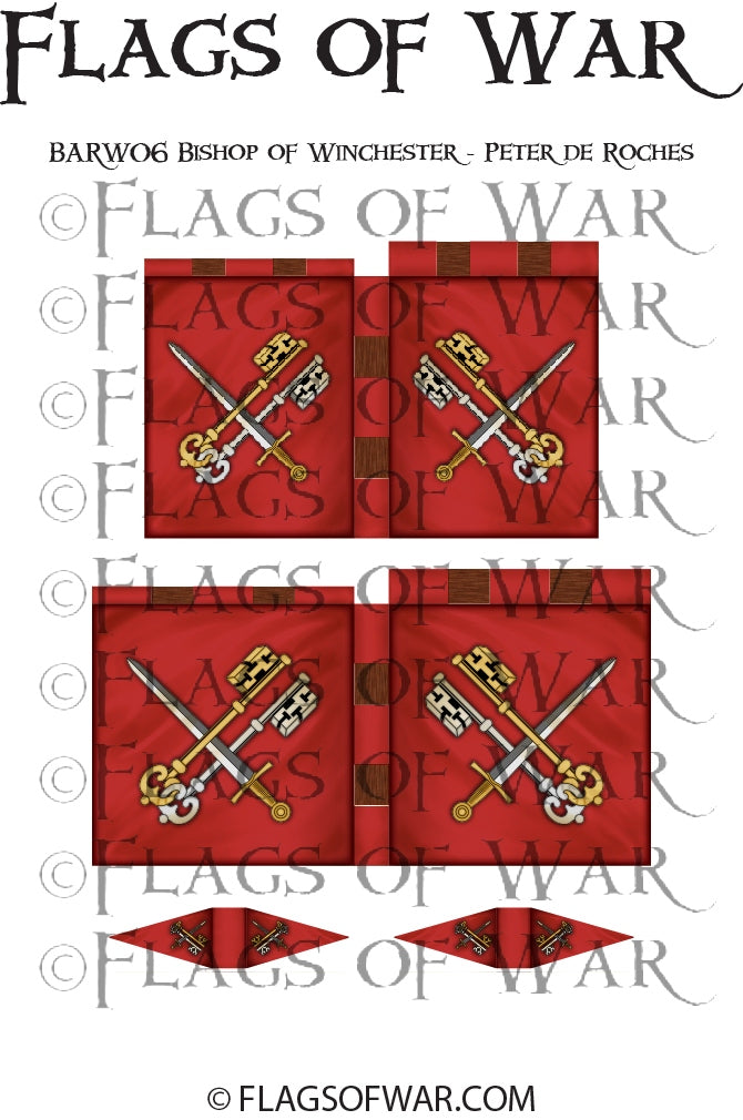 BARW06 Bishop of Winchester - Peter de Roches – Flags of War