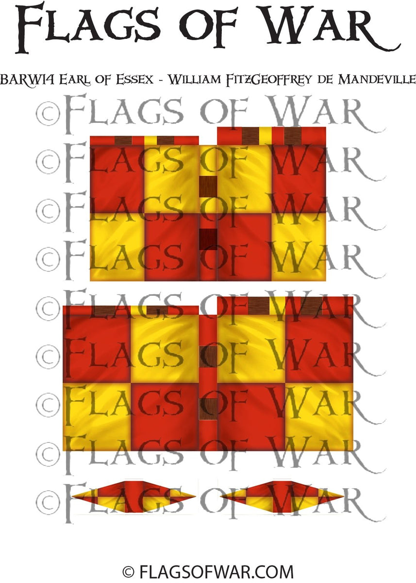 BARW14 Earl of Essex - William FitzGeoffrey de Mandeville – Flags of War