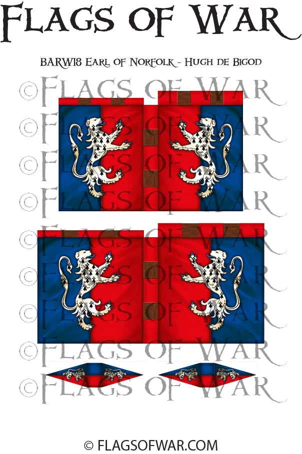 BARW18 Earl of Norfolk - Hugh de Bigod – Flags of War
