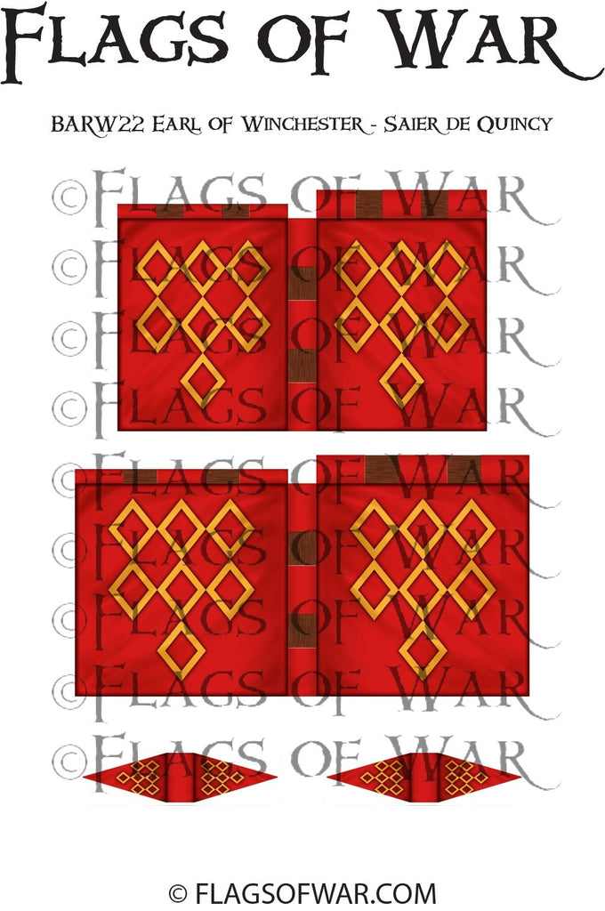BARW22 Earl of Winchester - Saier de Quincy – Flags of War