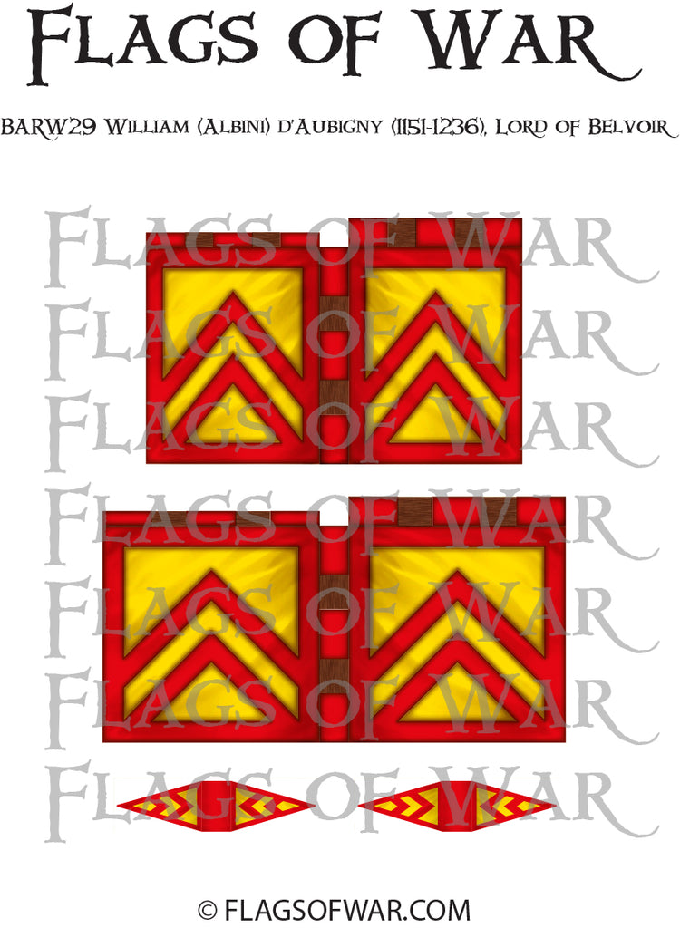 BARW29 William (Albini) d'Aubigny - Lord of Belvoir – Flags of War
