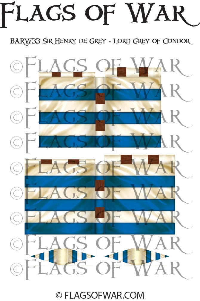 BARW33 Sir Henry de Grey - Lord Grey of Condor – Flags of War