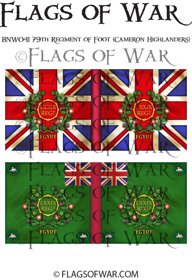 NAPB041 79th Regiment of Foot (Cameron Highlanders) – Flags of War