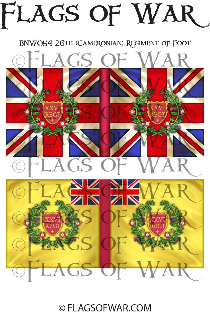 NAPB054 26th (Cameronian) Regiment of Foot – Flags of War