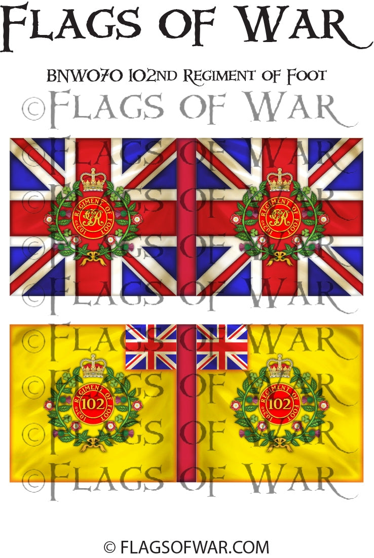 NAPB070 102nd Regiment of Foot – Flags of War