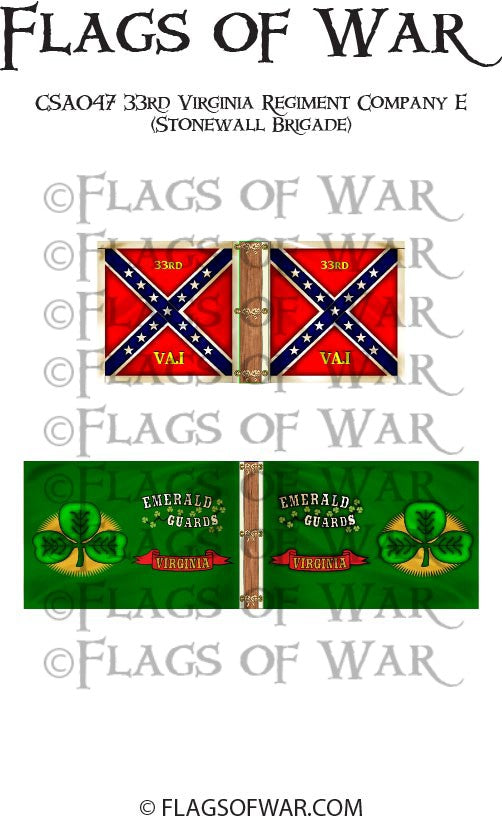 ACWC047 33rd Virginia Regiment Company E (Stonewall Brigade) – Flags of War
