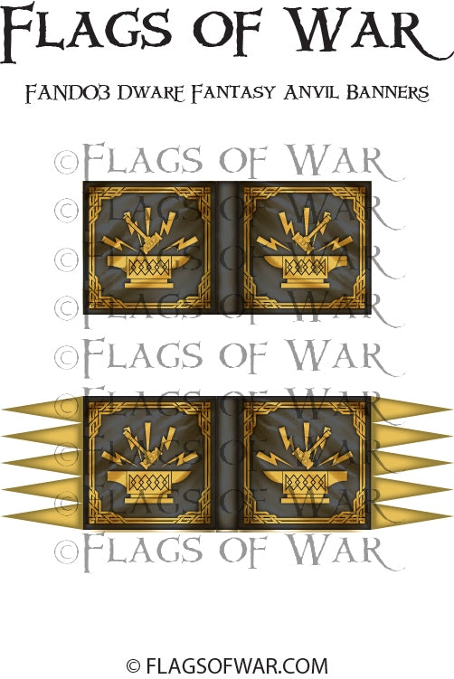 FAND03 Dwarf Fantasy Anvil Banners – Flags of War