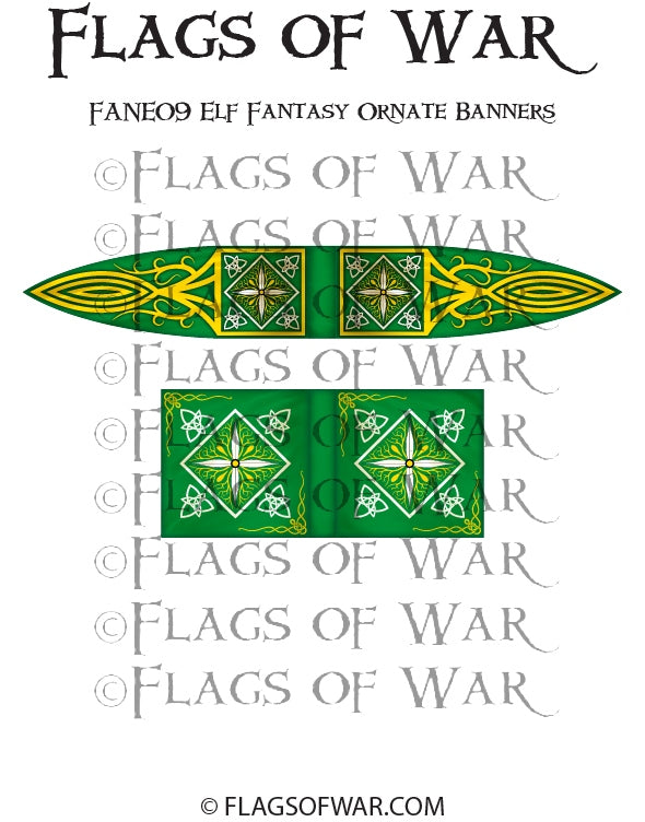 FANE09 Elf Fantasy Ornate Banners – Flags of War