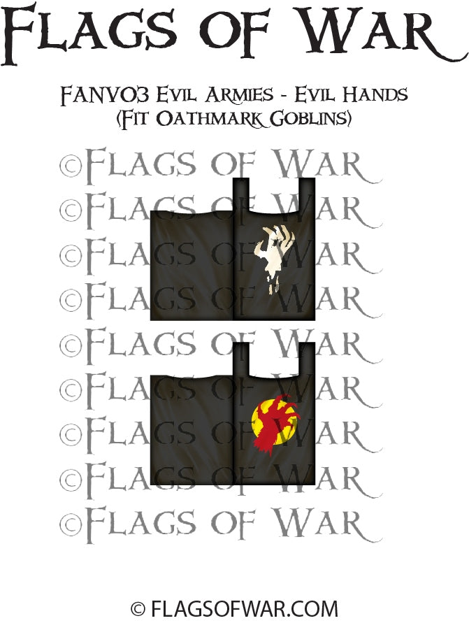 FANV03 Evil Armies - Evil Hands (Fit Oathmark Goblins) – Flags of War