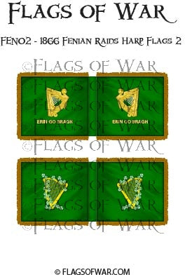 FEN02 - 1866 Fenian Raids Harp Flags 2 – Flags of War