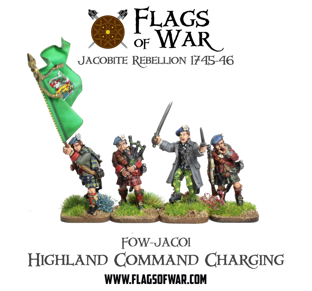 FOW-JAC01 Highland Command Charging – Flags of War