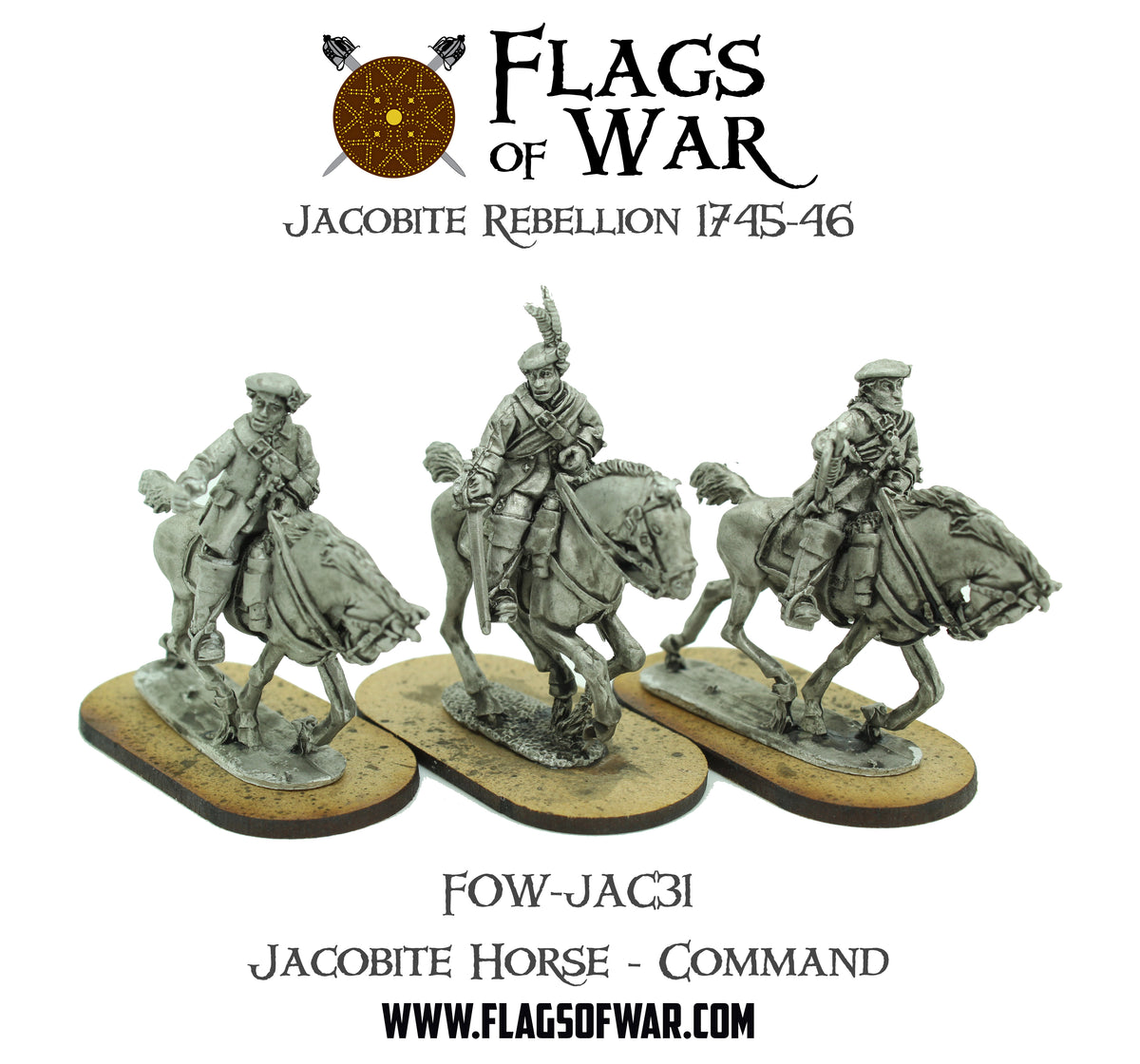 FOW-JAC31 Jacobite Horse – Command – Flags of War
