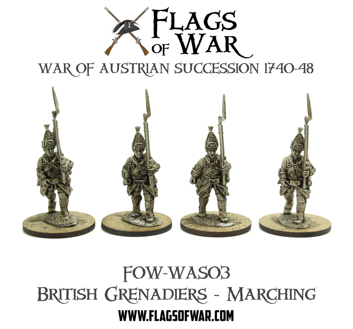 FOW-WAS03 British Grenadiers - Marching – Flags of War