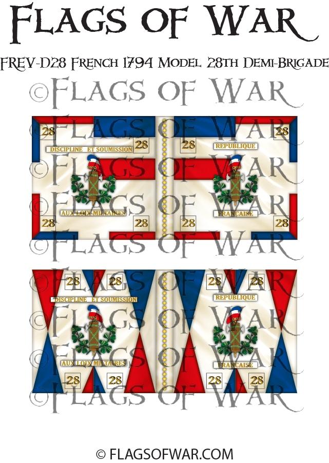 FREV-D28 French 1794 Model 28th Demi-Brigade – Flags of War