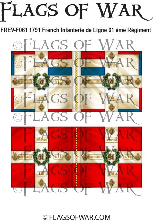 FREV-F061 1791 French Infanterie de Ligne 61 ème Régiment – Flags of War