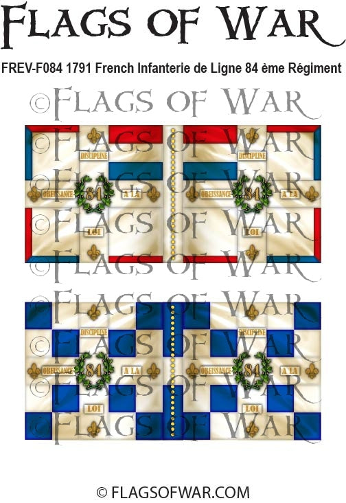FREV-F084 1791 French Infanterie de Ligne 84 ème Régiment – Flags of War