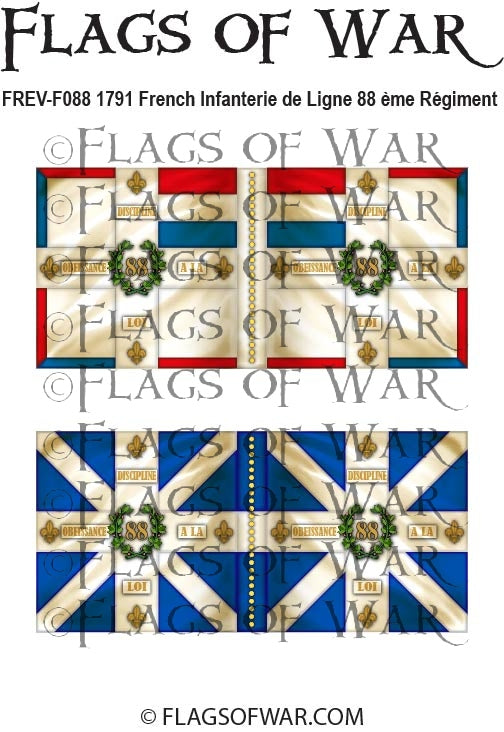 FREV-F088 1791 French Infanterie de Ligne 88 ème Régiment – Flags of War