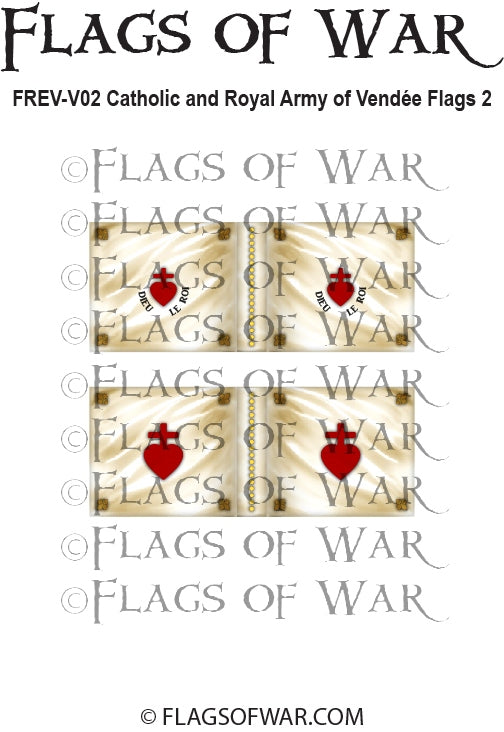 FREV-V02 Catholic and Royal Army of Vendee Flags 2 – Flags of War