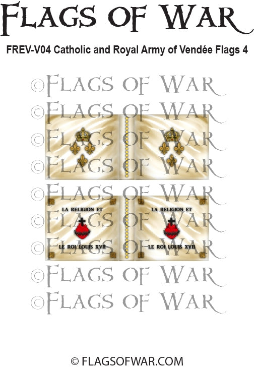 FREV-V04 Catholic and Royal Army of Vendee Flags 4 – Flags of War