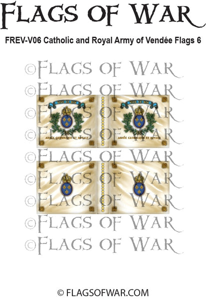 FREV-V06 Catholic and Royal Army of Vendee Flags 6 – Flags of War