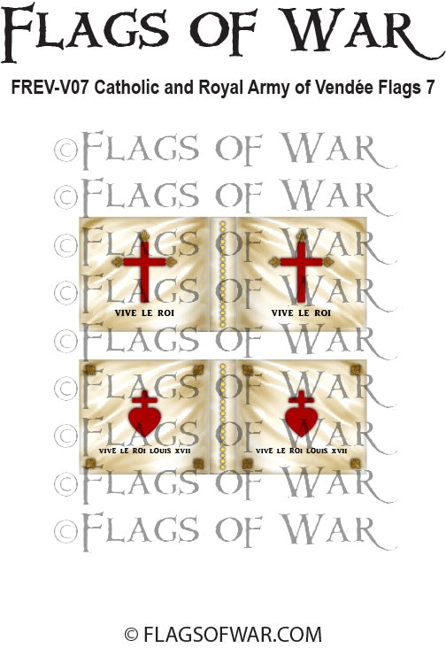 FREV-V07 Catholic and Royal Army of Vendee Flags 7 – Flags of War