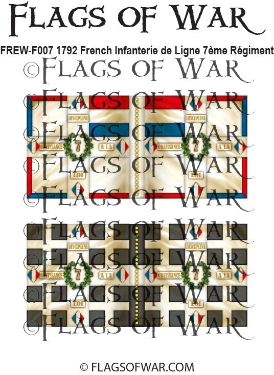 FREW-F007 1792 French Infanterie de Ligne 7ème Régiment – Flags of War