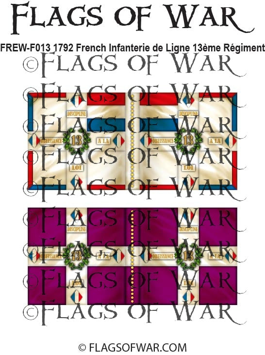 FREW-F013 1792 French Infanterie de Ligne 13ème Régiment – Flags of War