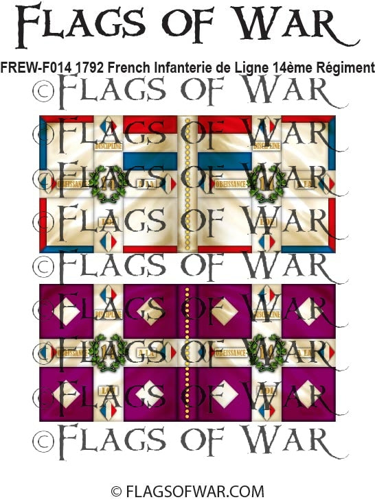 FREW-F014 1792 French Infanterie de Ligne 14ème Régiment – Flags of War