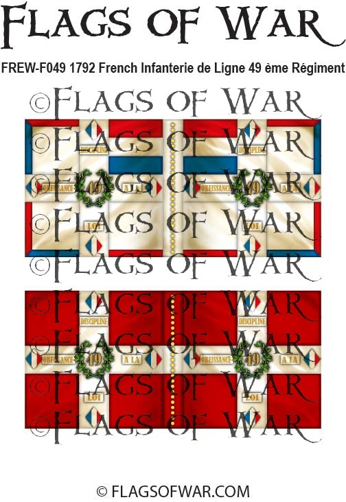 FREW-F049 1792 French Infanterie de Ligne 49 ème Régiment – Flags of War