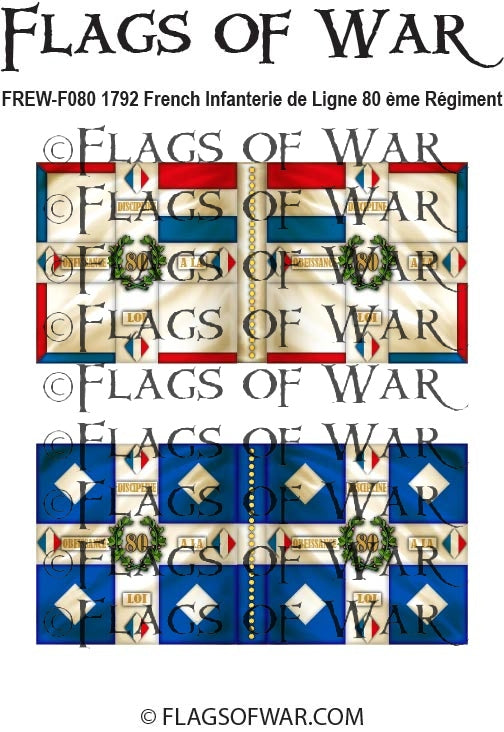 FREW-F080 1792 French Infanterie de Ligne 80 ème Régiment – Flags of War