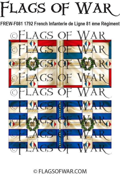 FREW-F081 1792 French Infanterie de Ligne 81 ème Régiment – Flags of War