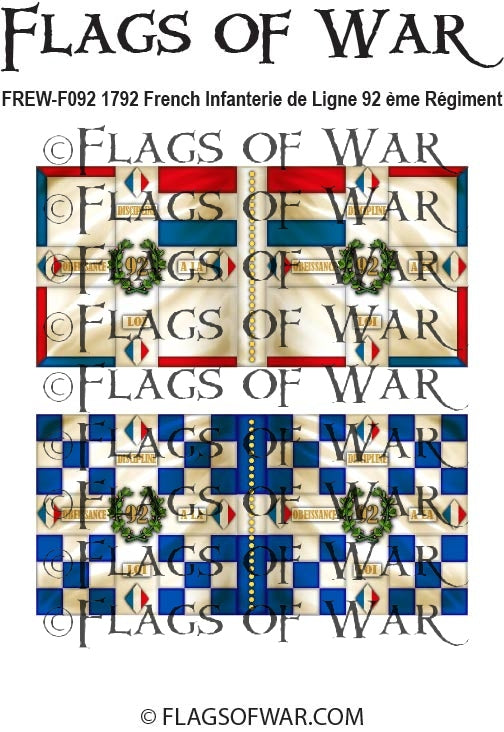 FREW-F092 1792 French Infanterie de Ligne 92 ème Régiment – Flags of War