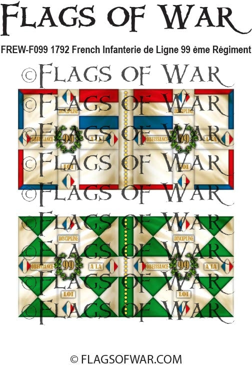 FREW-F099 1792 French Infanterie de Ligne 99 ème Régiment – Flags of War