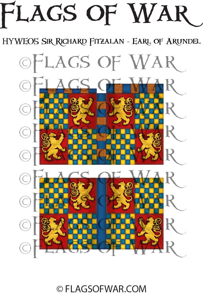 HYWE05 Sir Richard Fitzalan - Earl of Arundel – Flags of War