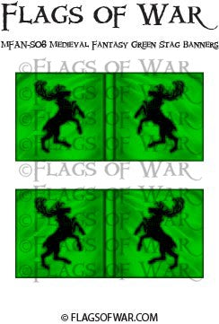 MFAN-S08 Medieval Fantasy Green Stag Banners – Flags of War