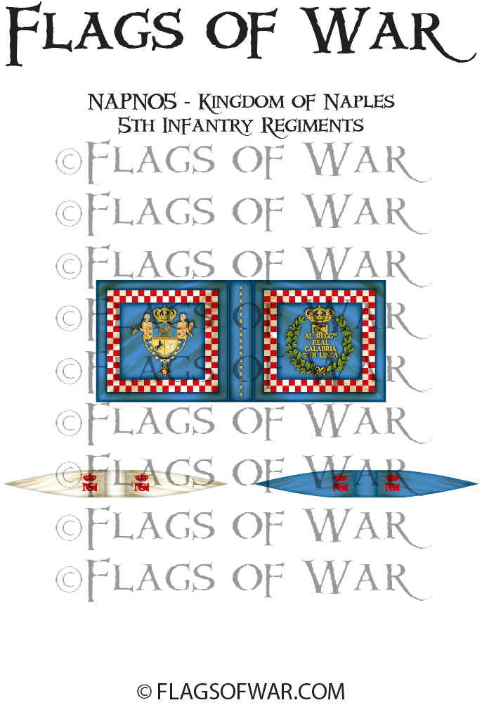 NAPN05 - Kingdom of Naples - 5th Infantry Regiment – Flags of War
