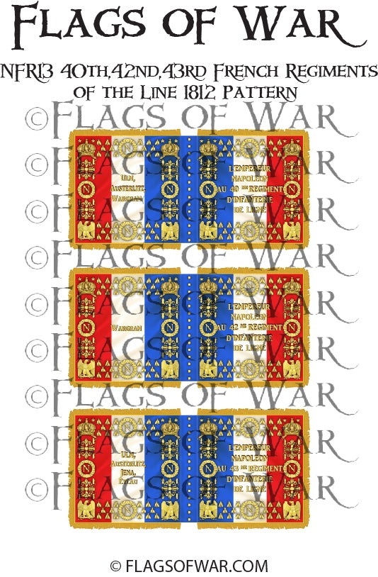 NAPF-1812-L13 40th,42nd,43rd French Regiments Line 1812 Pattern – Flags ...