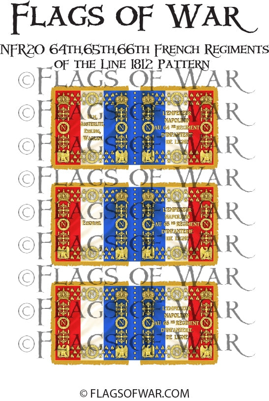 NAPF-1812-L20 64th,65th,66th French Regiments Line 1812 Pattern – Flags ...